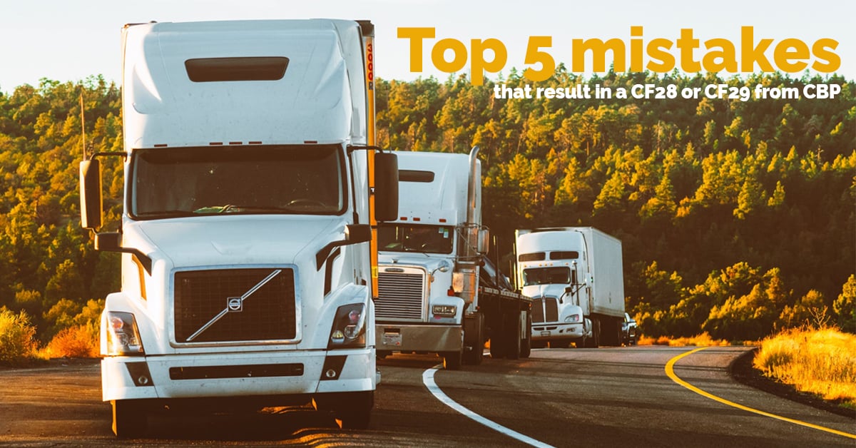 Top 5 Mistakes that Result in a CF28 or CF29